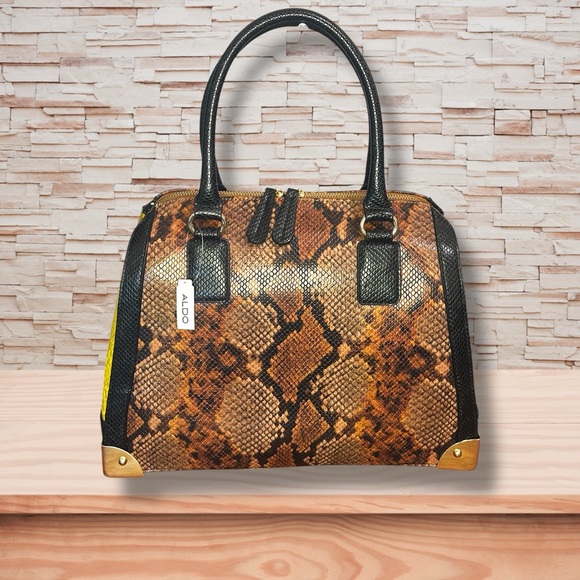 Aldo | Bags | Aldo Martissa Snake Embossed Top Handle Satchel | Poshmark